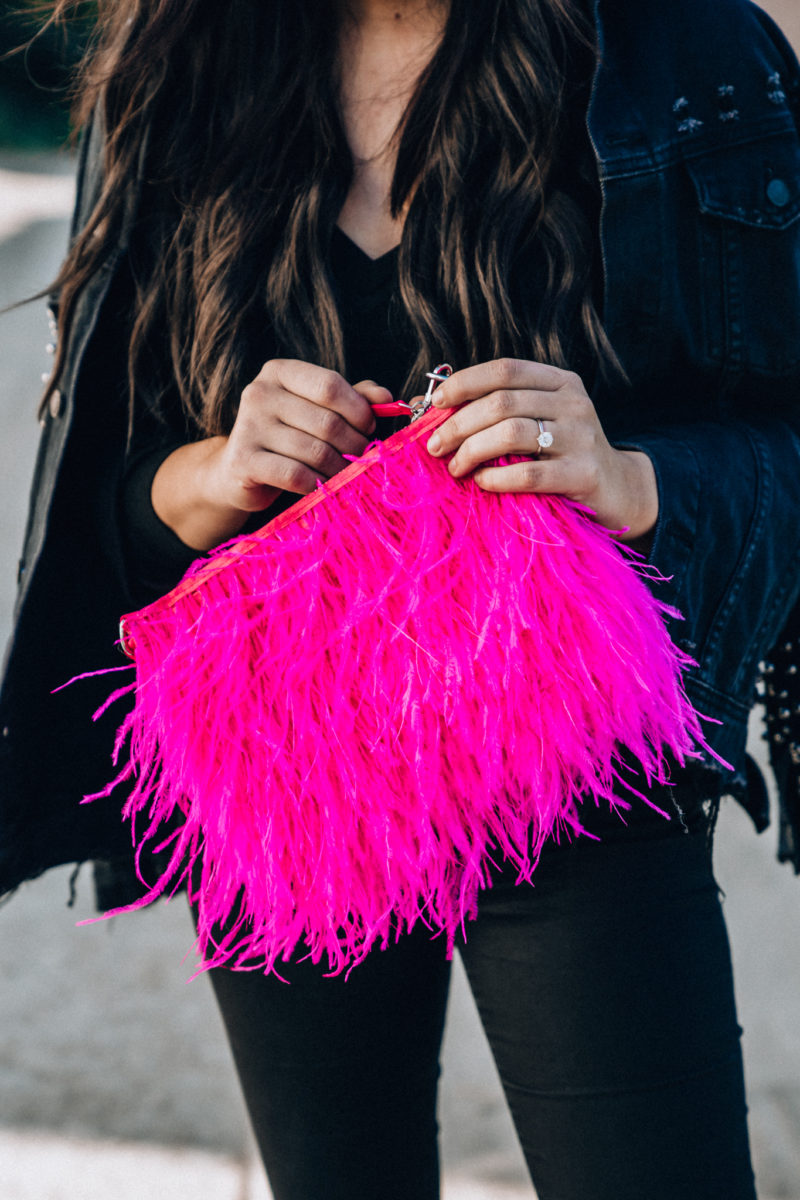 DESIGNER INSPIRED: DIY FEATHER BAG