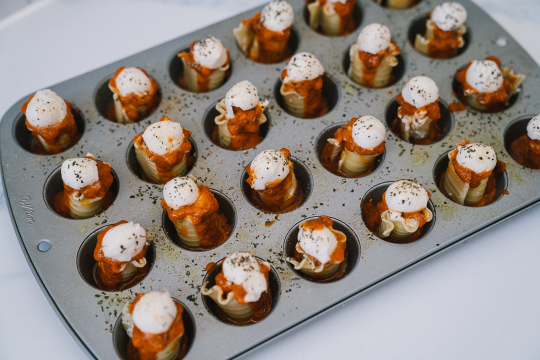 The One With the Dozen Lasagnas: mini lasagna bites recipe