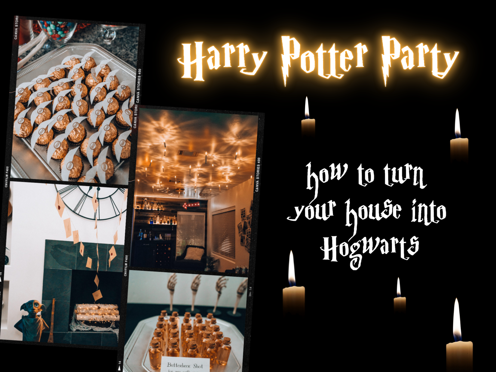 Transform Your House Into Hogwarts for a Harry Potter Party