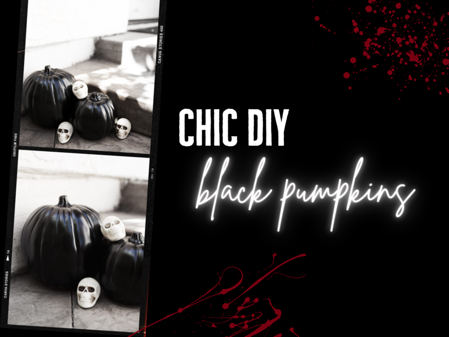How to Make DIY Black Pumpkins for Halloween Decor