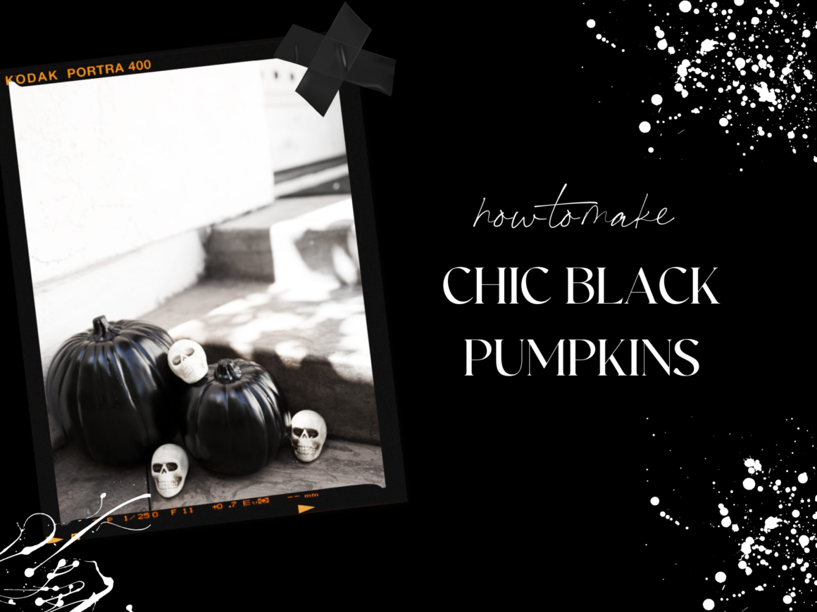 How to Make DIY Black Pumpkins for Halloween Decor