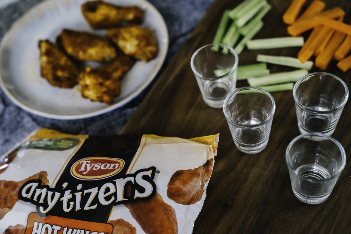 Easy Party Appetizer Idea: Chicken Wing Shot Glasses