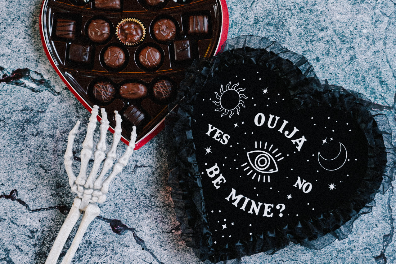 OUIJA BE MINE? HOW TO MAKE A GOTH VALENTINE’S DAY CHOCOLATE BOX